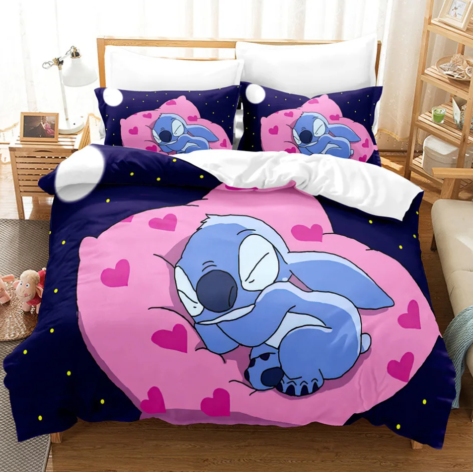 Housse de couette Disney avec Stitch qui dort sur un coussin - Univers ...