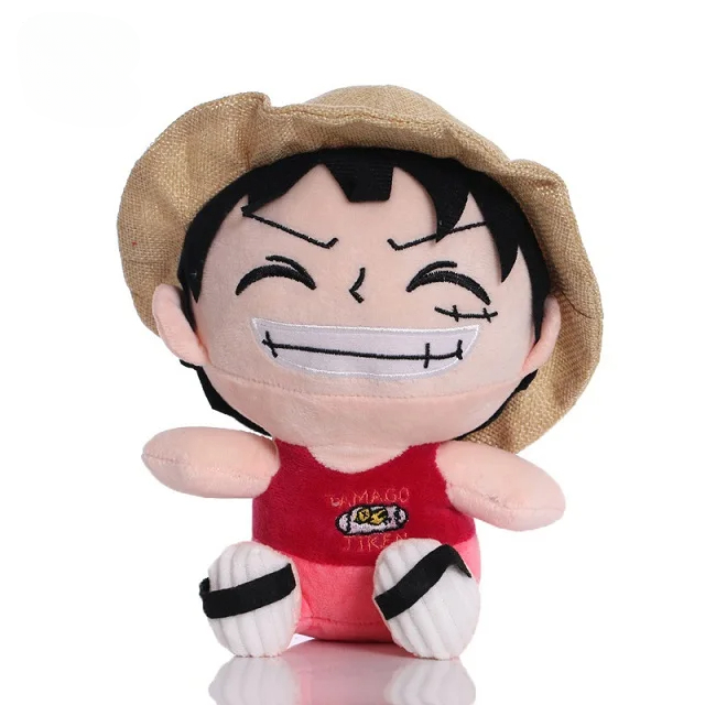 Peluche one piece Luffy avec son chapeau de paille - Univers Collection
