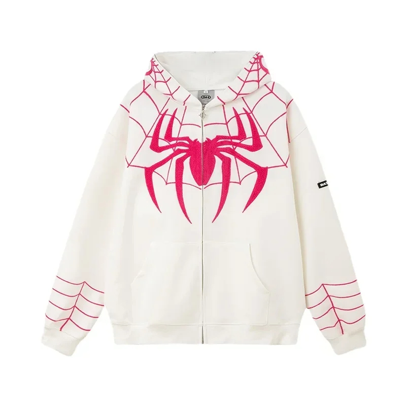Pull marvel zippé à capuche avec logo Spider-Man - Univers Collection