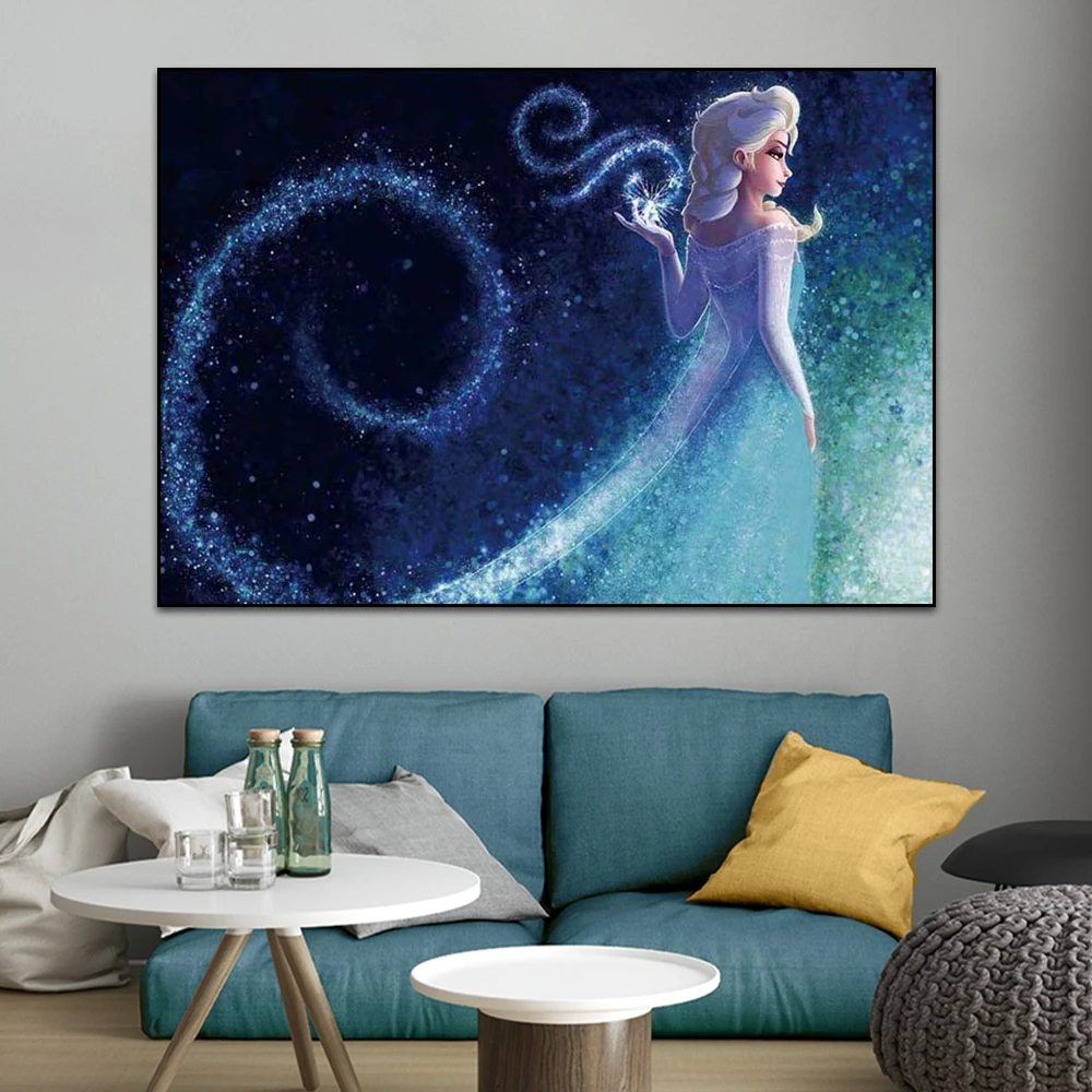 Tableau la reine des neiges d'Elsa qui utilise sa magie - Univers ...