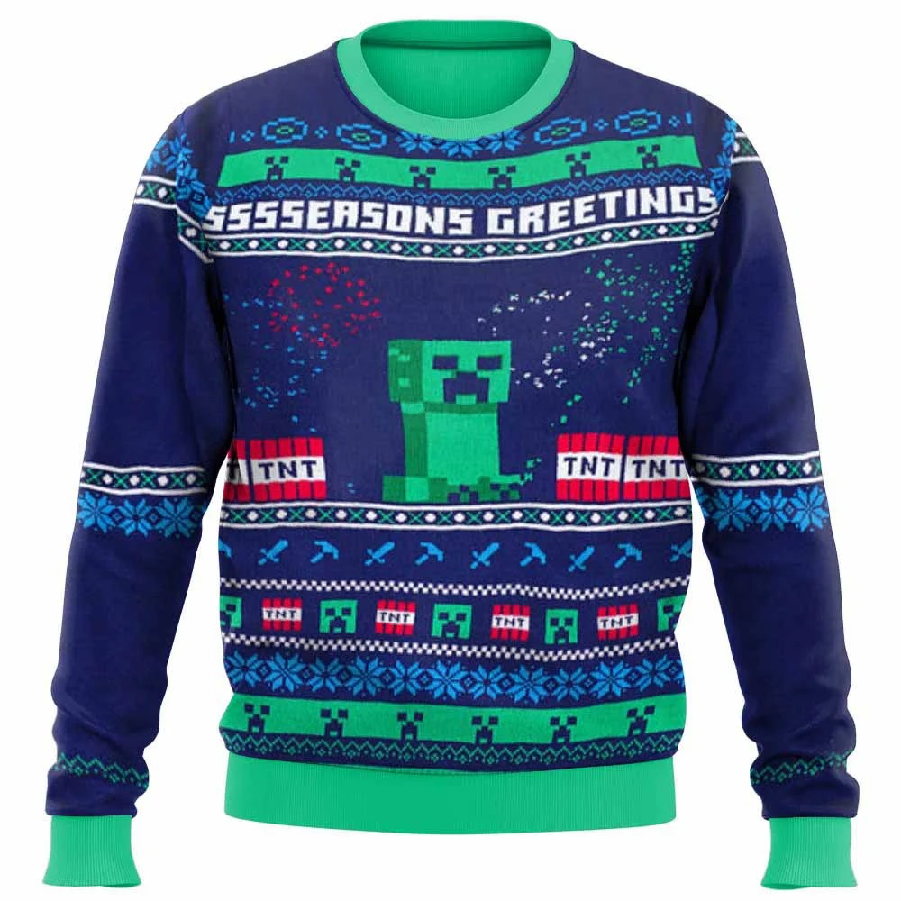Pull Bleu Navy Minecraft - Univers Collection