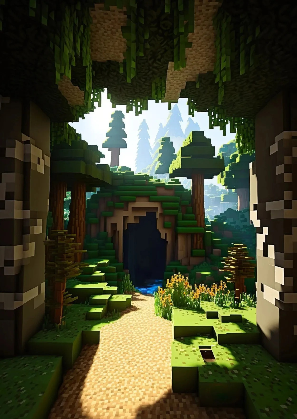 Tableau Minecraft Passage Secret - Univers Collection