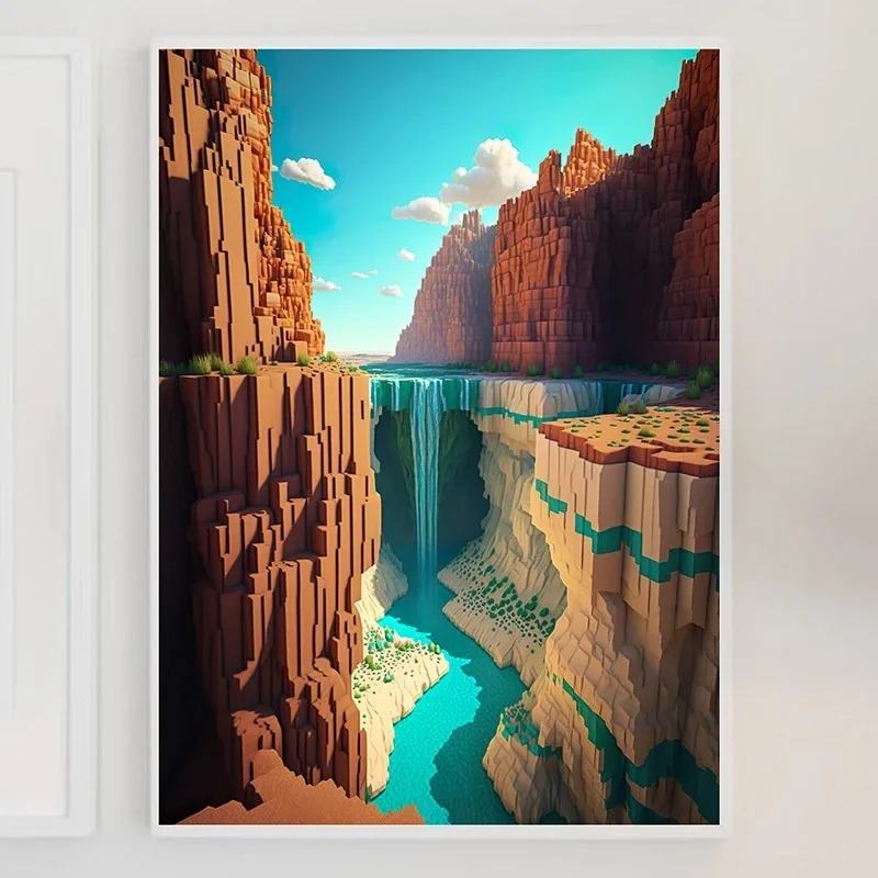 Tableau Minecraft Paysage - Univers Collection