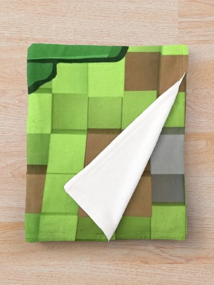 Plaid Minecraft Bloc Vert - Univers Collection